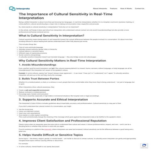 The Importance of Cultural Sensitivity in Real-Time Interpretation | PDF