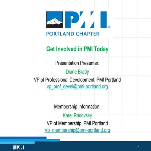 PMI Get Involved Today | PDF