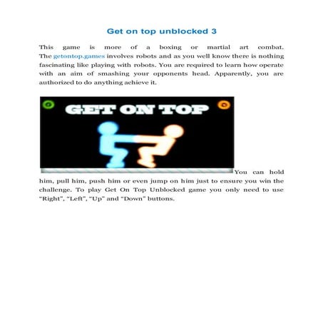Get on top unblocked 3 | DOCX