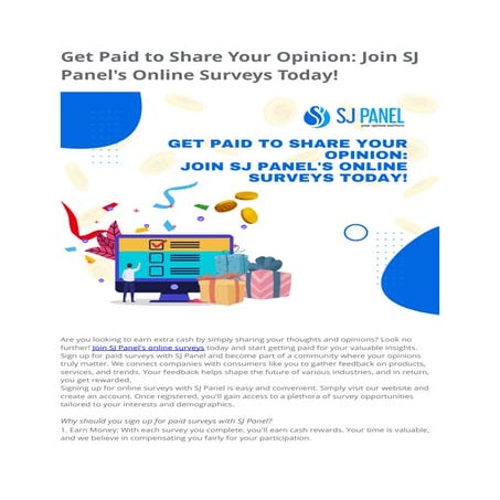 Get Paid to Share Your Opinion Join SJ Panel's Online Surveys Today.pdf