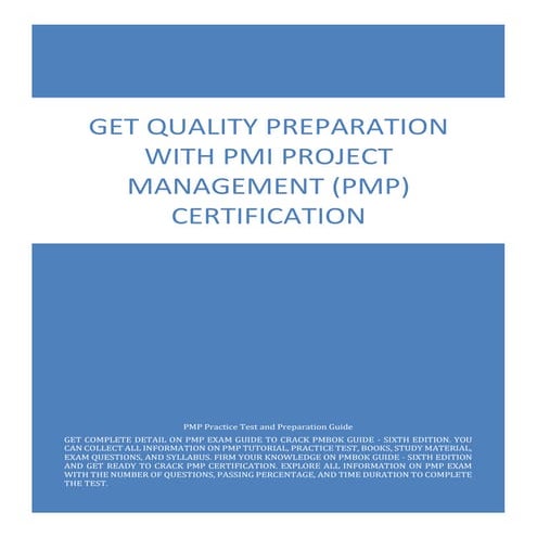 PMP Examination Content Outline | PDF