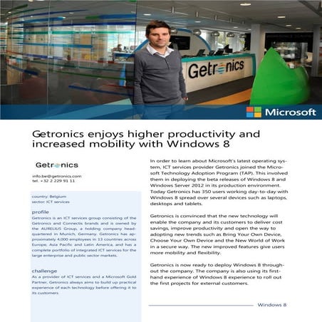 Getronics enjoys higher productivity and increased mobility with ...