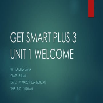 GET SMART PLUS 3 UNIT 1 WELCOME YEAR 3.pptx