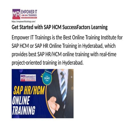 Get Started with SAP HCM SuccessFactors Learning. | PPTX