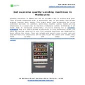 Get supreme quality vending machines in melbourne