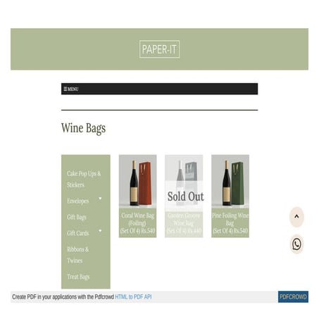 Get the Best wine paper bag - paperit | PDF