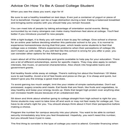 Tips for adjusting to college life | PPTX