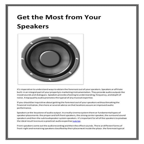 SpeakerCraft - Guide to Speaker Placement.pptx