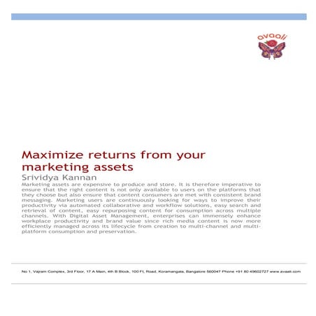 Maximize Return From Marketing Assets | PDF