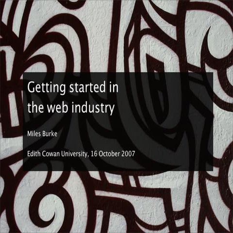 Getting Started In The Web Industry | PDF