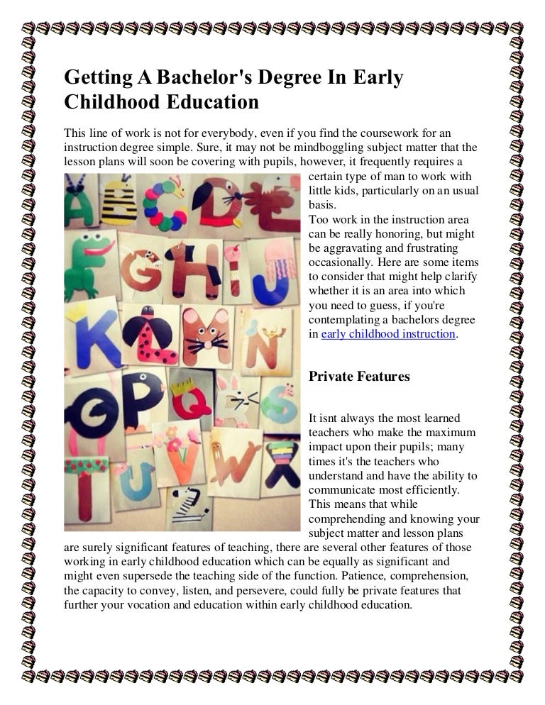 Getting A Bachelor s Degree In Early Childhood Education getting-a-bachelor-s-degree-in-early-childhood-education