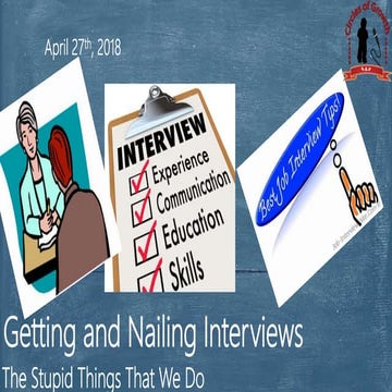 Getting and Nailing Interviews | PPTX