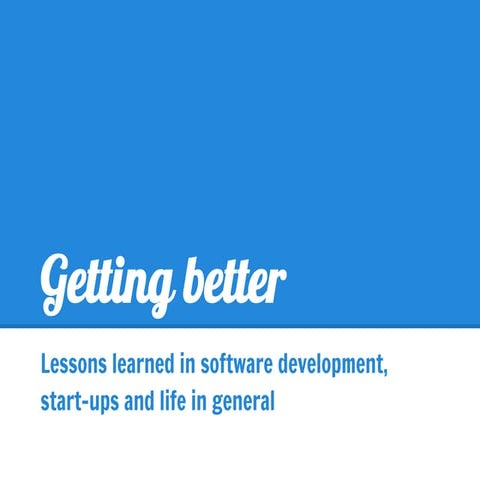 Getting better | PDF