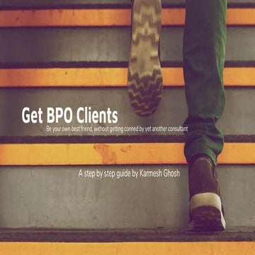 Sales strategies to Get BPO clients | PPTX