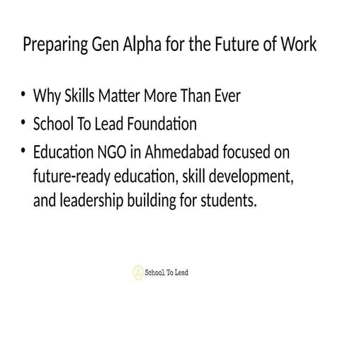 Getting Gen Alpha Ready for the Future Skills, Knowledge and Practical ...