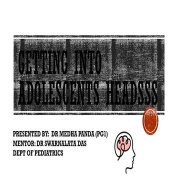 GETTING INTO ADOLESCENTS HEADSSS PRESENTATION | PPTX