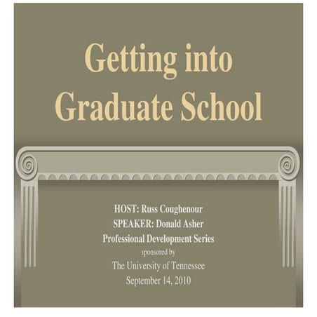 Getting Into Graduate School | PDF
