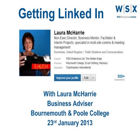 Getting linked in | PPT