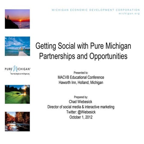 Getting Social With Pure Michigan Partnerships and Opportunities | PPT