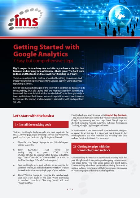 Google Analytics ppt | PPTX | Web Development | Internet