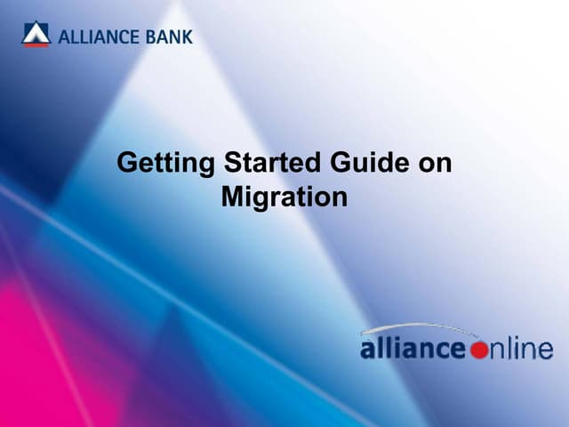 allianceonline : Getting Started Guide on Migration | PPT allianceonline : Getting Started Guide on Migration | PPT