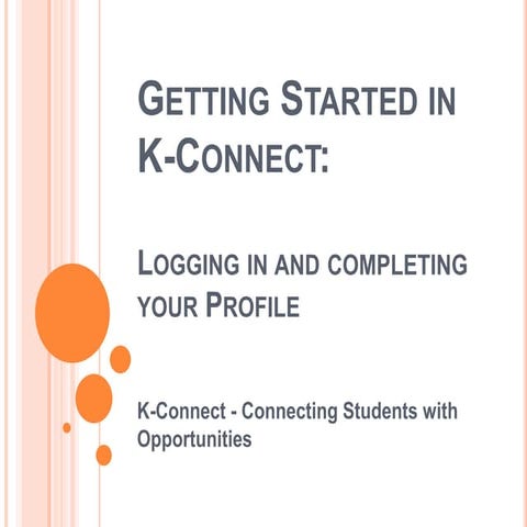 Getting Started in K-Connect: Completing Your Profile | PPT