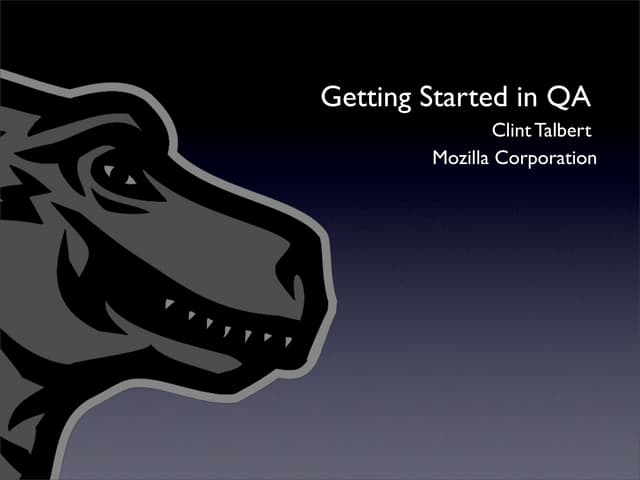 Getting Started In Qa | PPT Getting Started In Qa | PPT