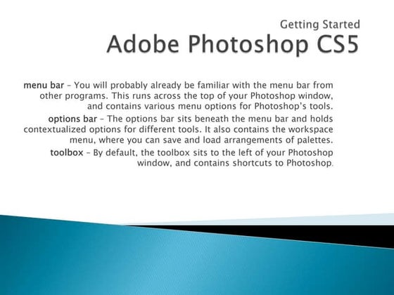 Introduction- The Basics of Photoshop CS6 | PPT