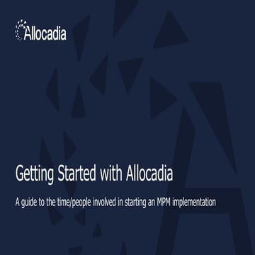 Getting started with Allocadia - Time and Resources | PPTX