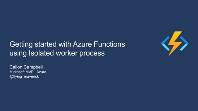 Getting Started With Azure Functions In Isolated Mode Ppt 8367