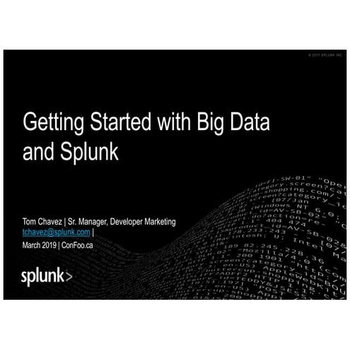 Getting Started with Big Data and Splunk | PDF | Databases | Computer Software and Applications