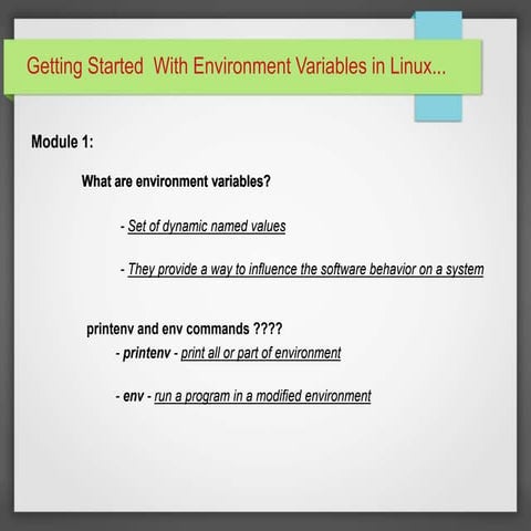 Environment Variables in Linux | PPT