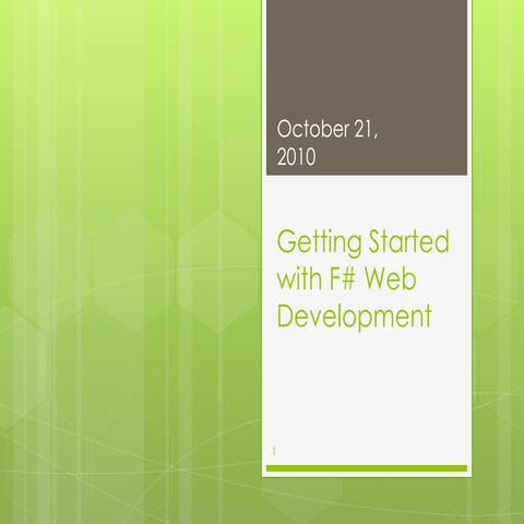 Getting Started with F# Web Development | PPT