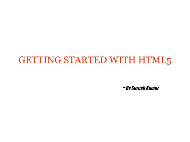 Html5 tutorial for beginners