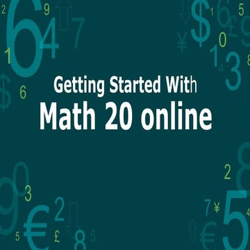 Getting Started with Math 20 | PPT