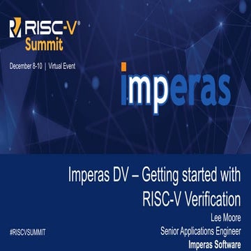 Getting Started With Risc V Verification Whats Next After Compliance Testing Ppt 9158
