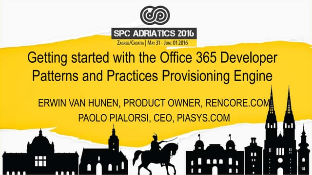 Getting Started With The Pnp Provisioning Engine Ppt