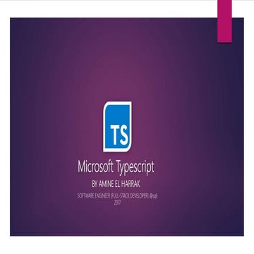 Getting Started With Typescript Ppt 