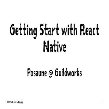 Getting Start with React Native | PDF | Web Development | Internet