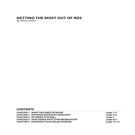 Getting the Most out of RDS | PDF | Digital Audio | Computer Software ...