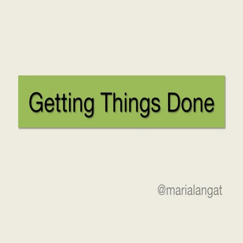Getting things done intro | PDF