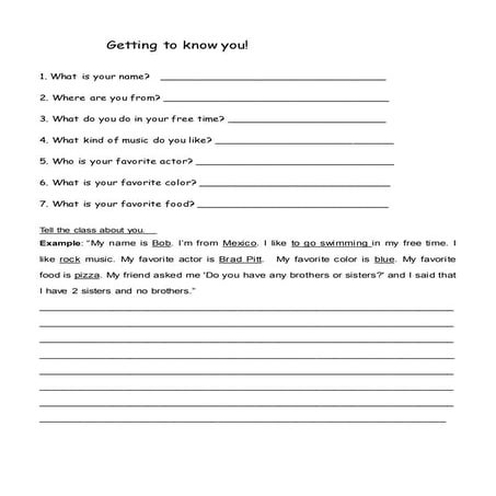 Getting to know everyone | DOC