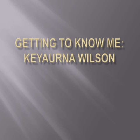 Getting to know me presentation | PPTX