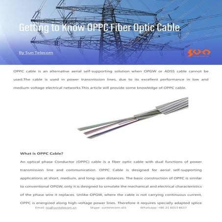 Getting to Know OPPC Fiber Optic Cable | PDF