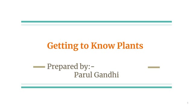 Parts of the plant and their functions | PPT