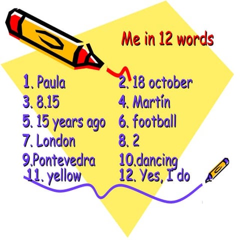 Me in 12 words! | PPT