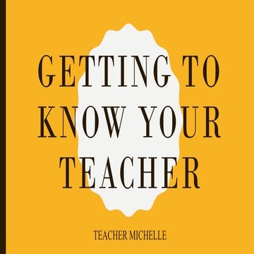 Getting to know your class teacher and assistant teacher | PPTX