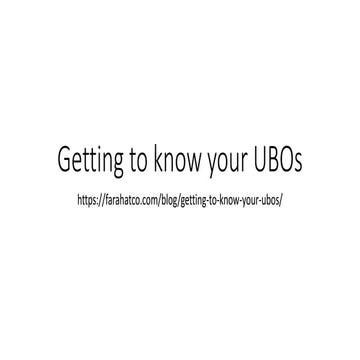Getting to know your UBOs | PPTX