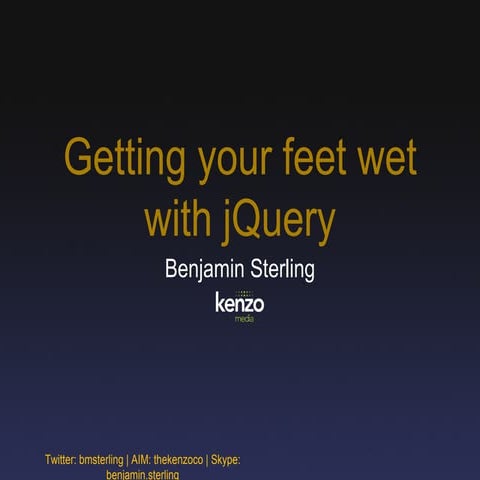 Getting Your Feet Wet With jQuery | PDF