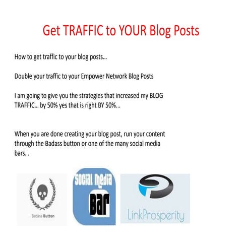 Get traffic to your blog | PPT